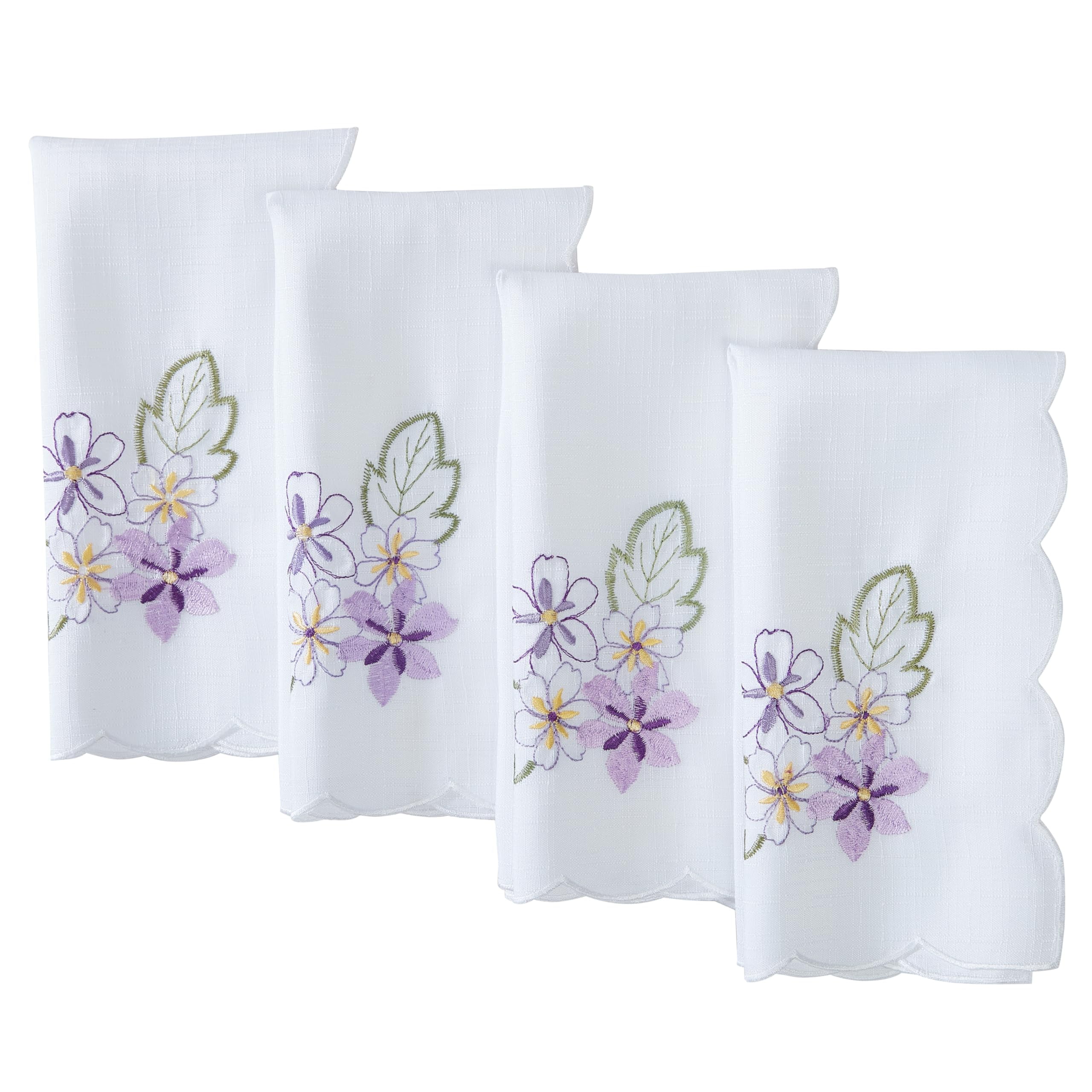 Newbridge Spring Hydrangea Embroidered Napkins, Spring Cutwork Fabric ...