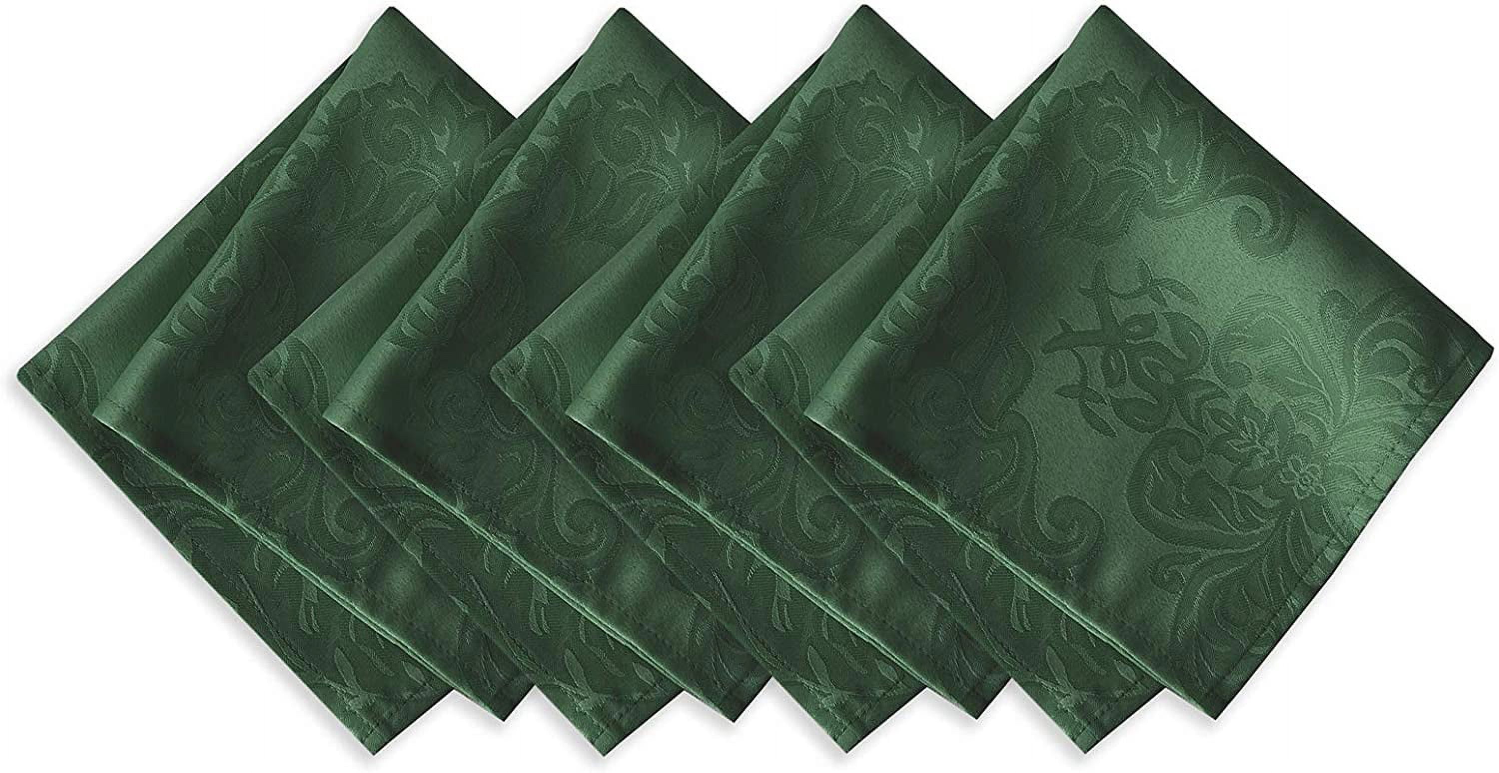 Newbridge Christmas Hunter Green Damask Barcelona Scroll Set of 4 ...