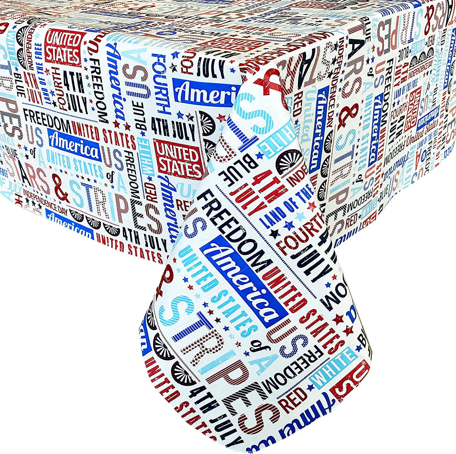 Newbridge Stars, Stripes, USA, America Print Vinyl Flannel Backed ...