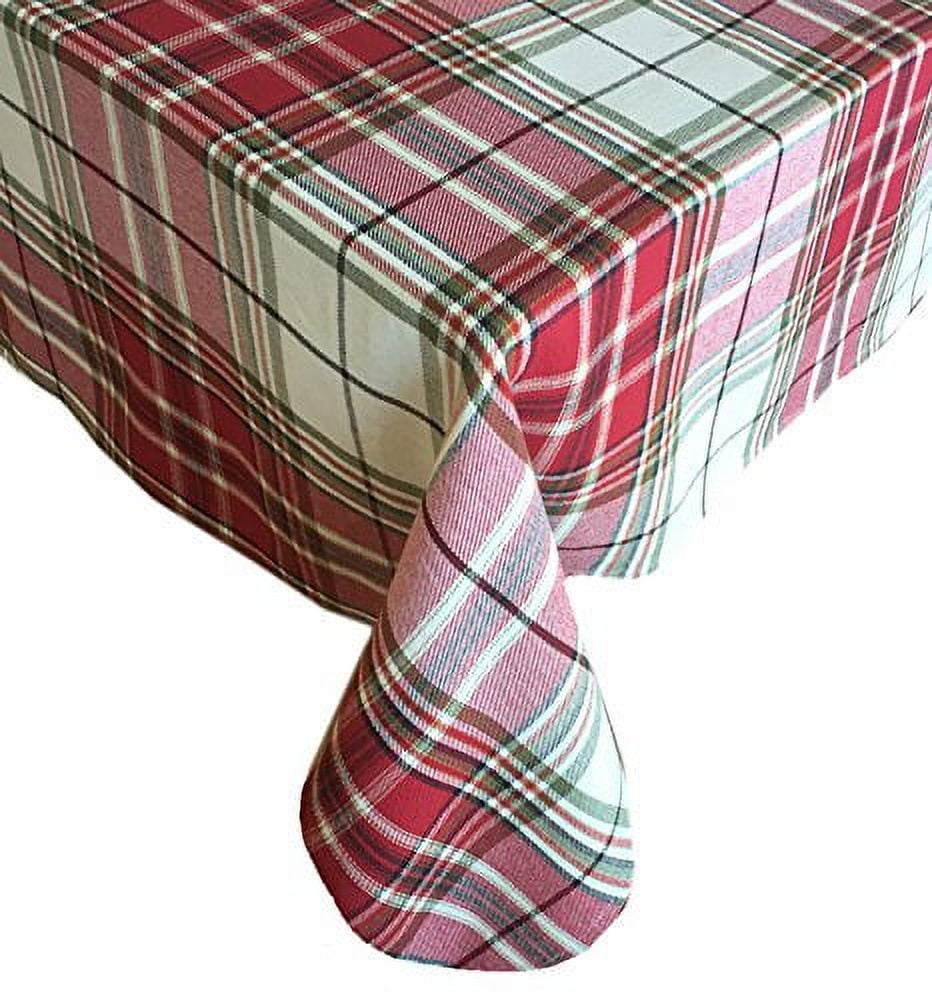 Newbridge Sully Tartan Christmas Plaid Fabric Tablecloth, 100% Woven ...