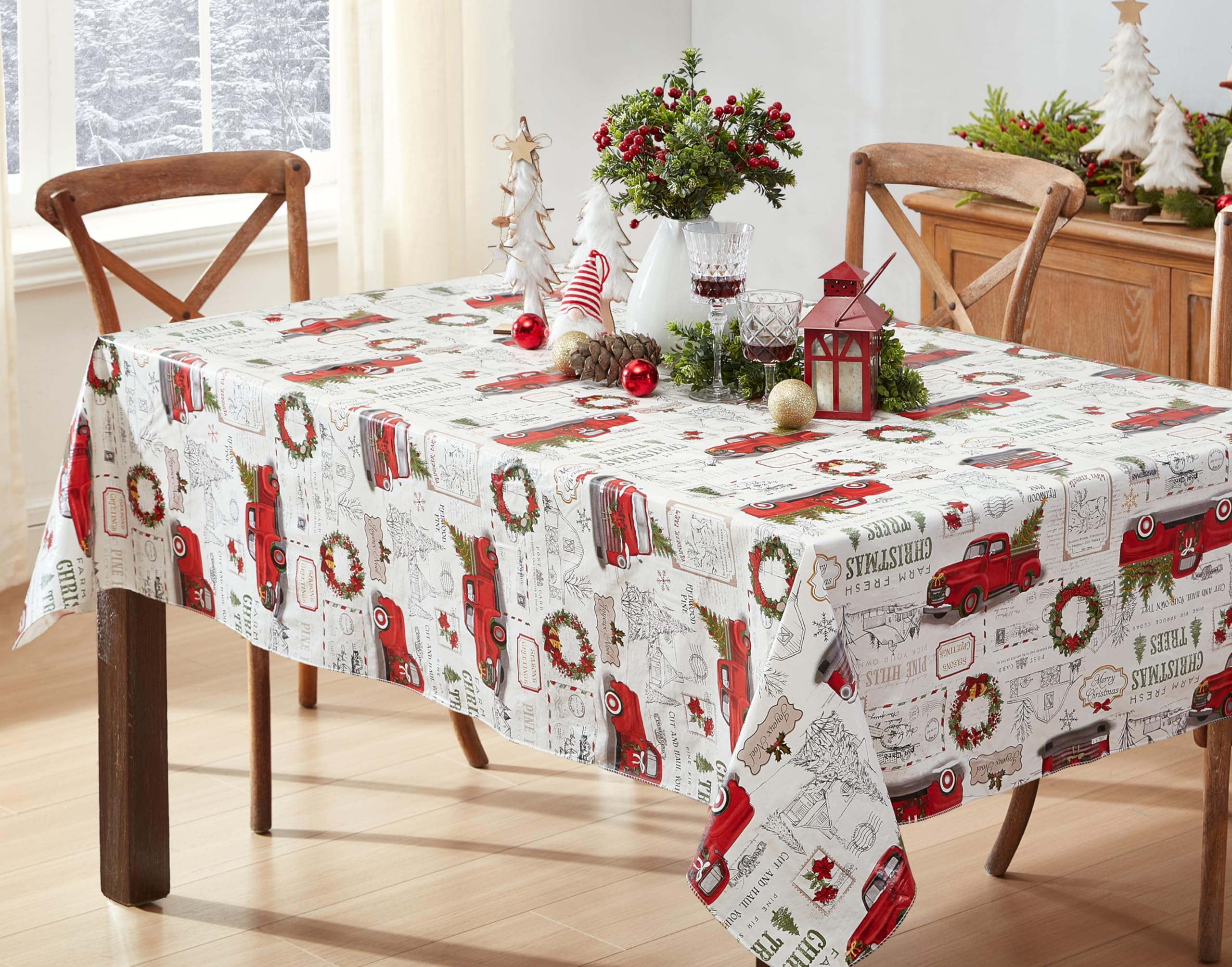 Newbridge Vinyl Tablecloth, Waterproof Holiday Rectangular, Winter ...