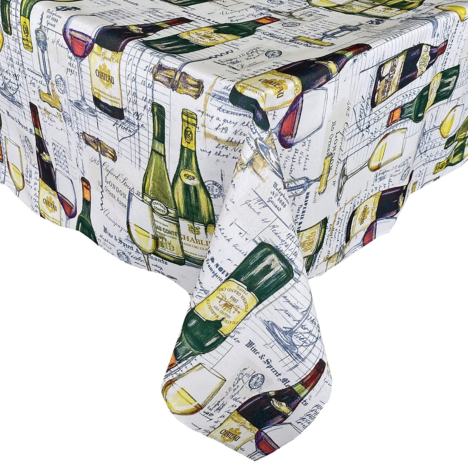 Newbridge Indoor/Outdoor Fabric Tablecloth, Water Proof, Stain ...