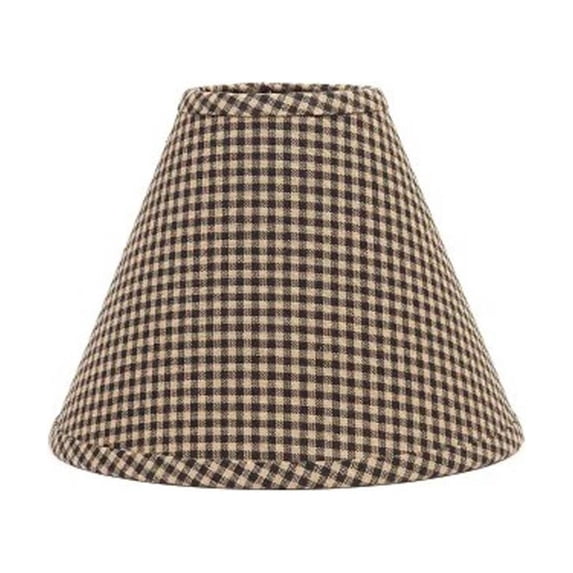 Newbury Gingham Black 10" Bulb Clip Fabric Lamp Shade by Raghu ...