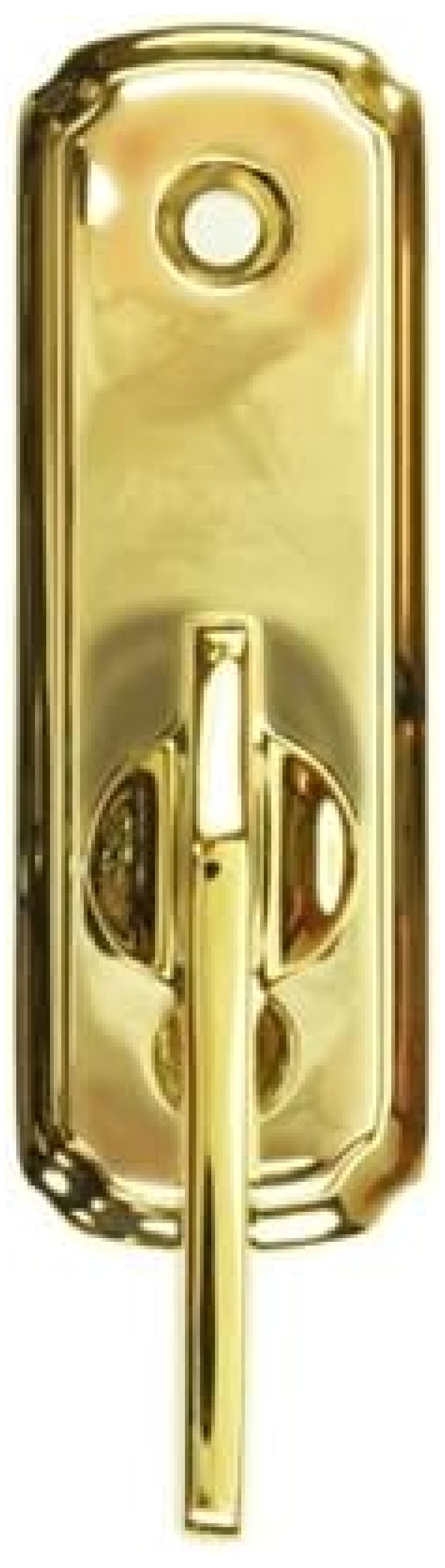 Newbury Style Gliding Door Thumb - Bright Brass - Replacement Patio Door Handle - Fits Narroline ...