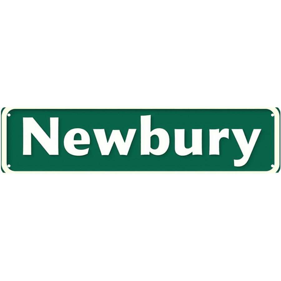 Newbury Vintage Tin Sign - 16x4 Inches - Ideal for Colonial Home, Man ...