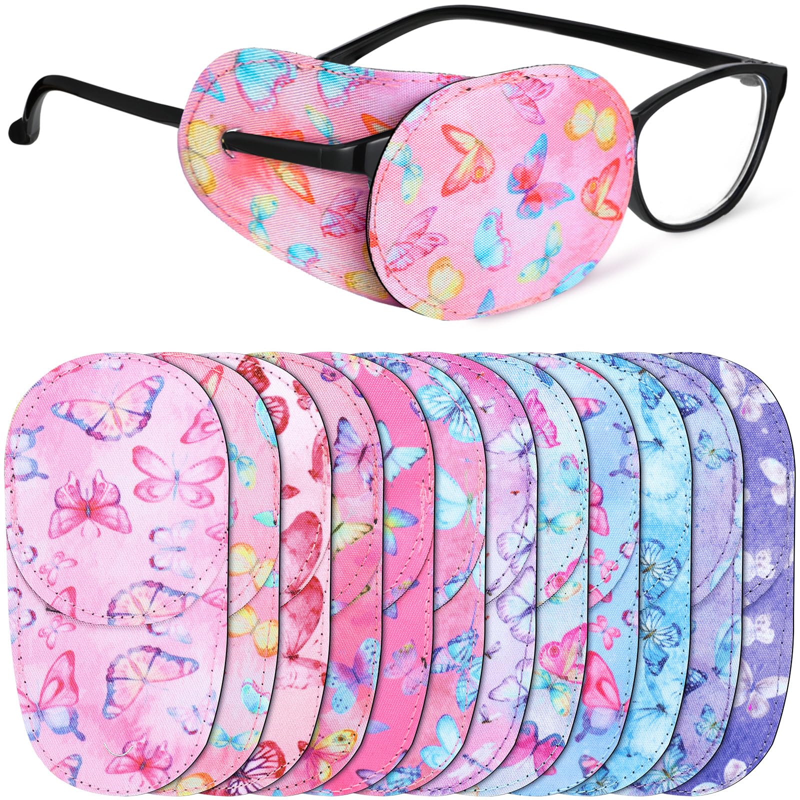 Newcotte 12 Pcs Eye Patch for Kids Girls Eye Patch for Glasses Boys ...