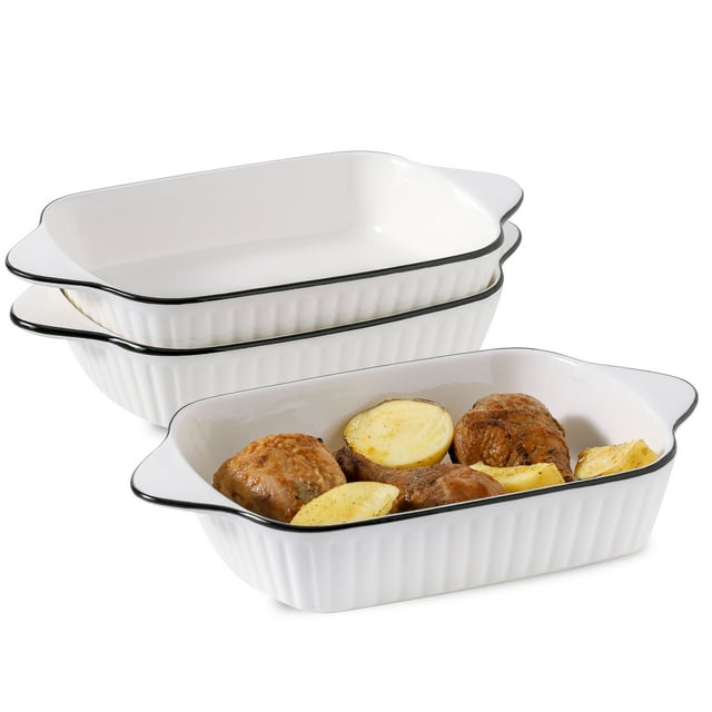 XINLTC-Ceramic Rectangular Baking Dish, 10.4 x 5.7 inch Small Casserole ...