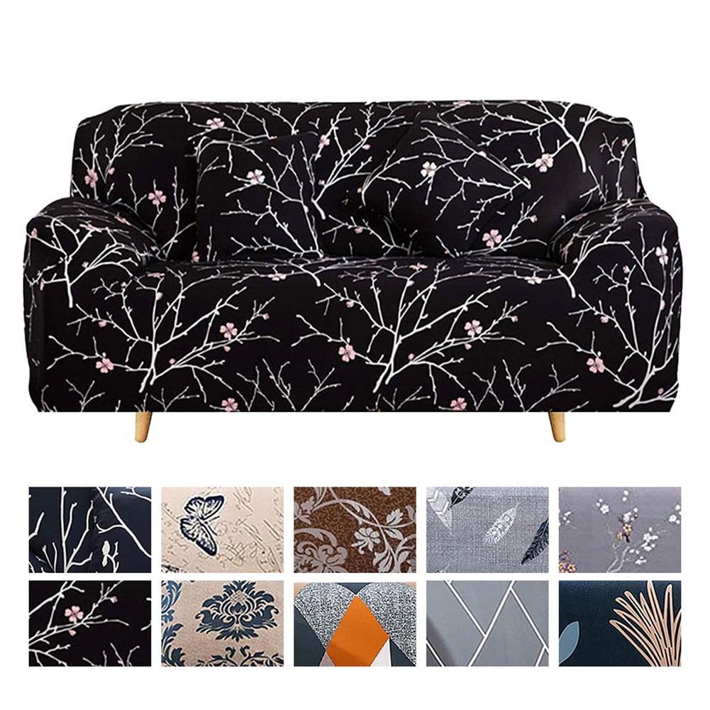 Neween High Stretch Elastic Fabric Slip Seat Sofa Cover with Pillowcase ...