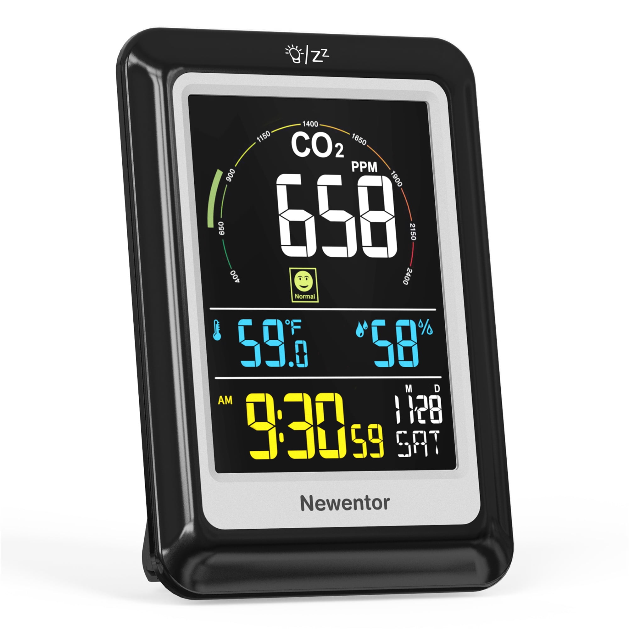 Newentor CO2 Monitor with Voice Alert, Indoor Air Quality Detector ...