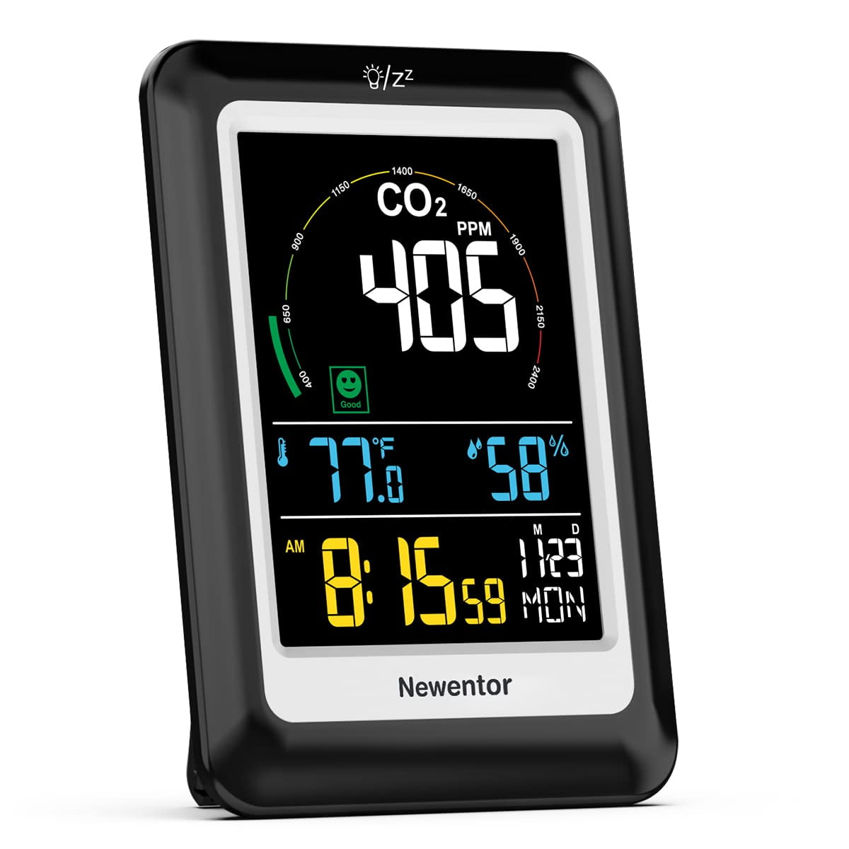 Newentor CO2 Monitor with Voice Alert, Indoor Air Quality Detector ...