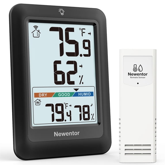 Newentor Weather Station Wireless Thermometer Hygrometer, Indoor ...