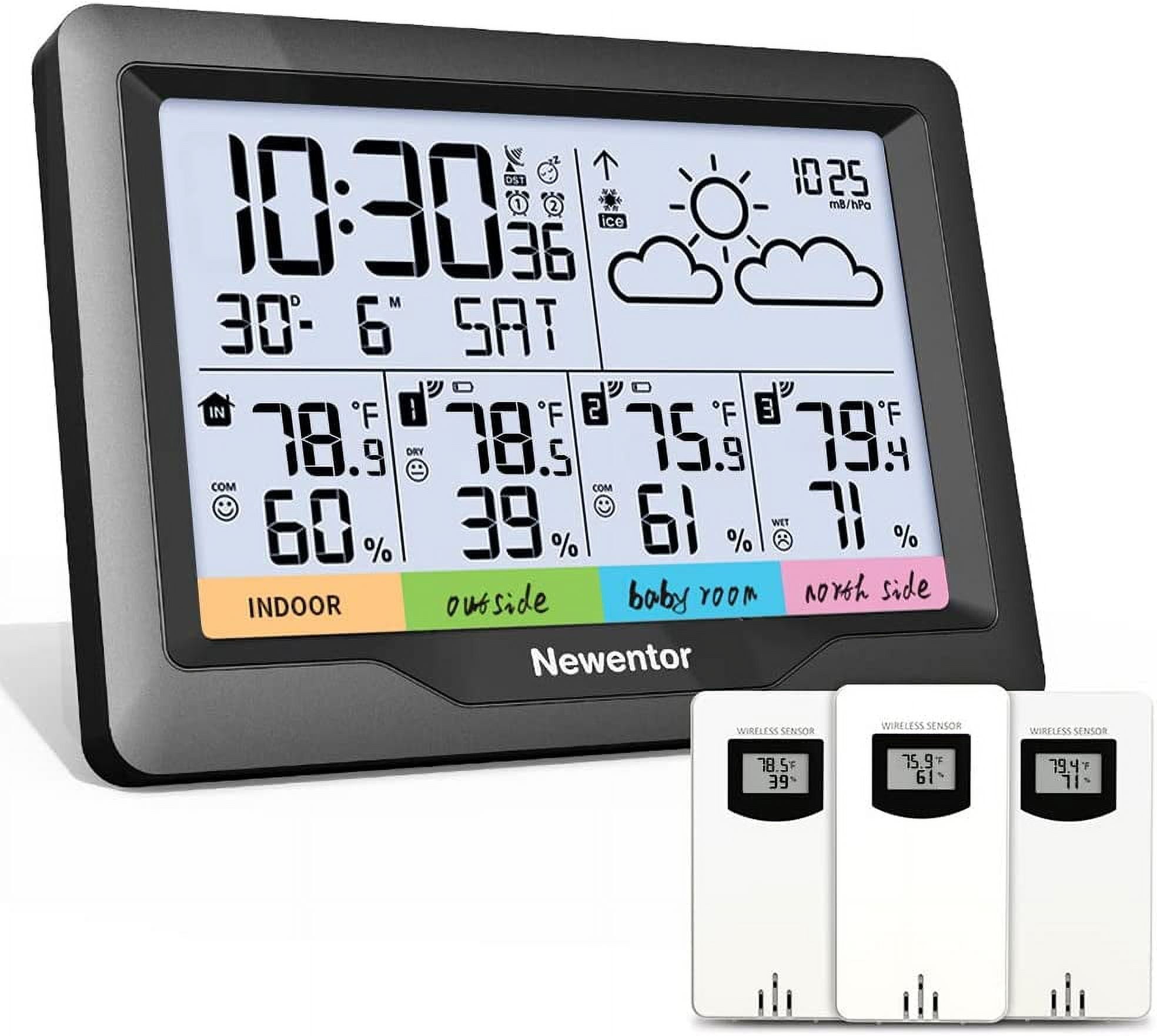 Free Shipping! Newentor Weather Station Wireless Indoor Outdoor ...