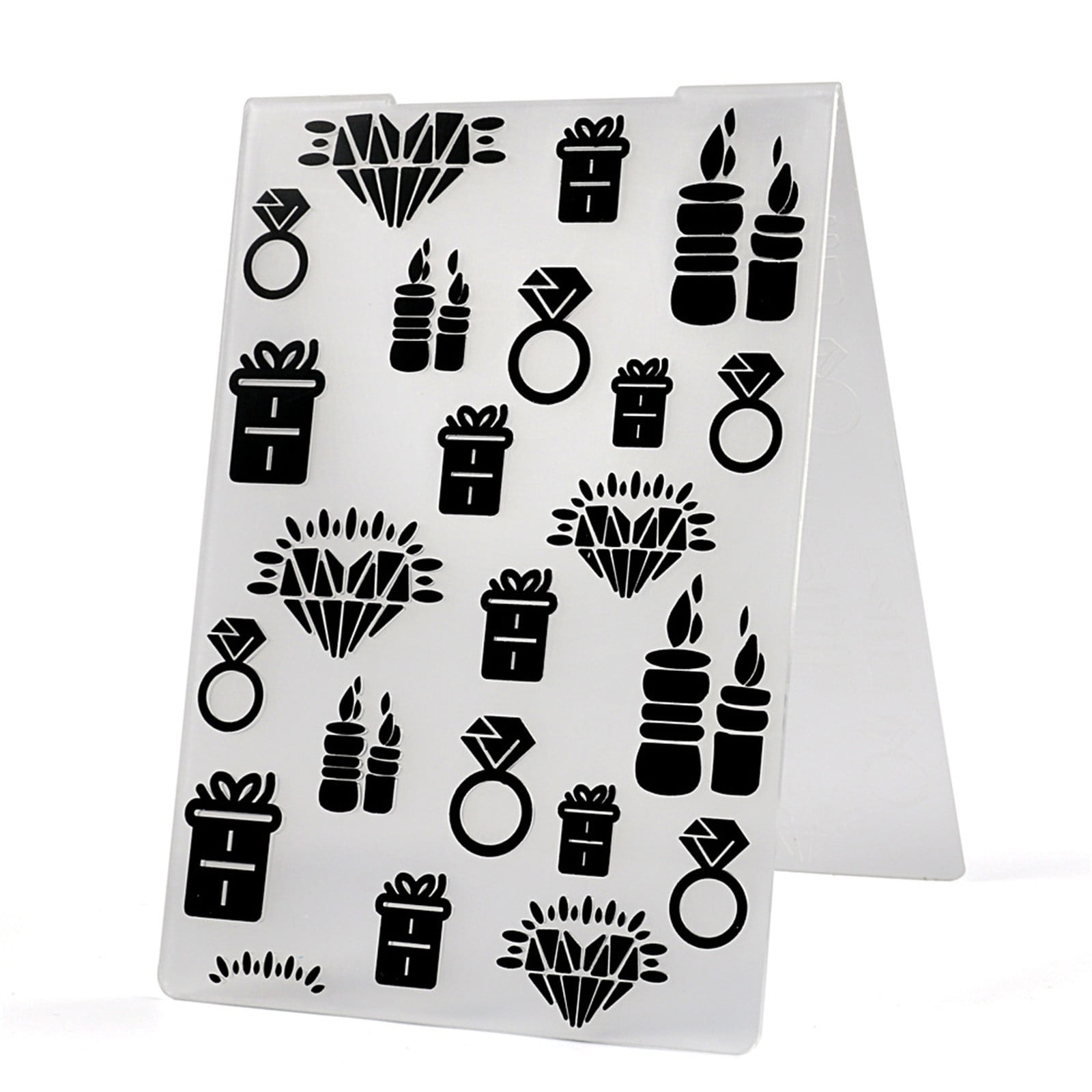 Newest 15x10cm 3D Embossing Folder Transparent Plastic Plate for DIY ...