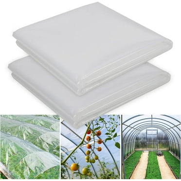 25 x 30 FT Clear Greenhouse Plastic Sheeting, 6 Mil Thickness ...