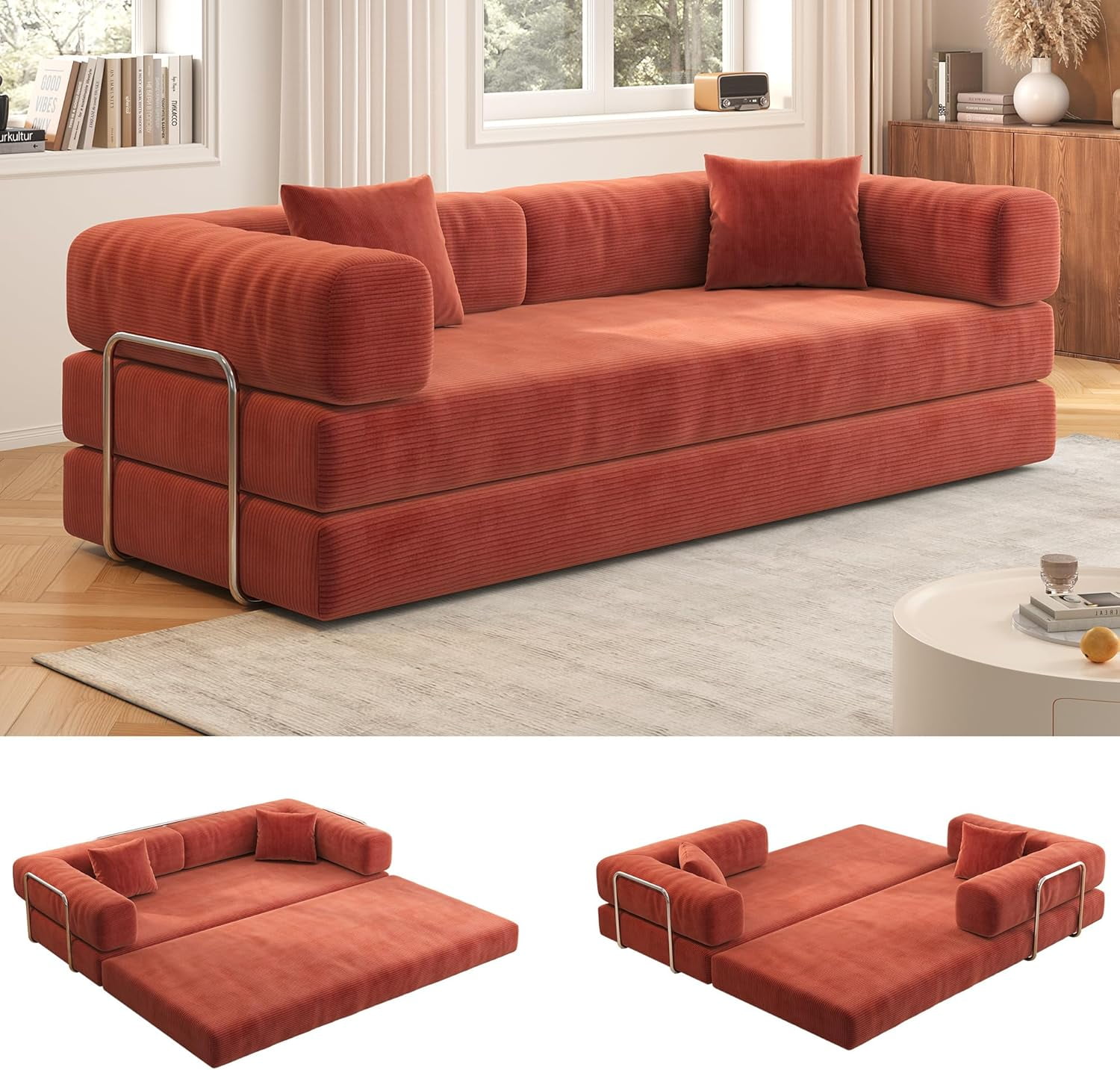 Newest 78.8inch Modular Sectional Sofa, Convertible Pudding Block Sofa ...