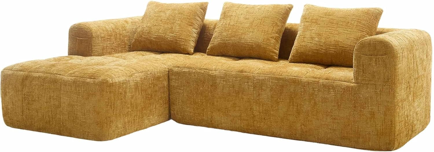 Newest 98.42-Inch Modular Sectional Sofa, Modern Modular L-Shaped Sofa ...