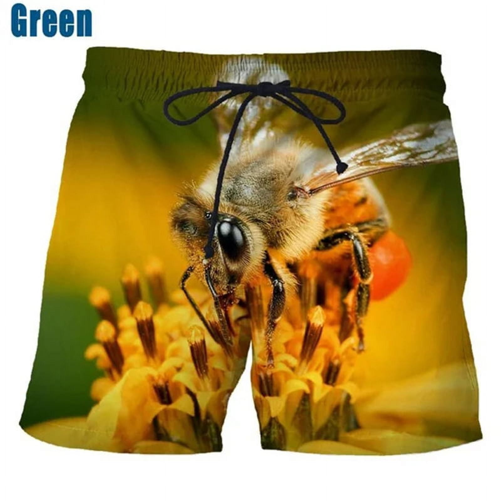 Newest Bee 3D Printing Beach Pants Fashion Novelty Animal Hy Bee Casual ...