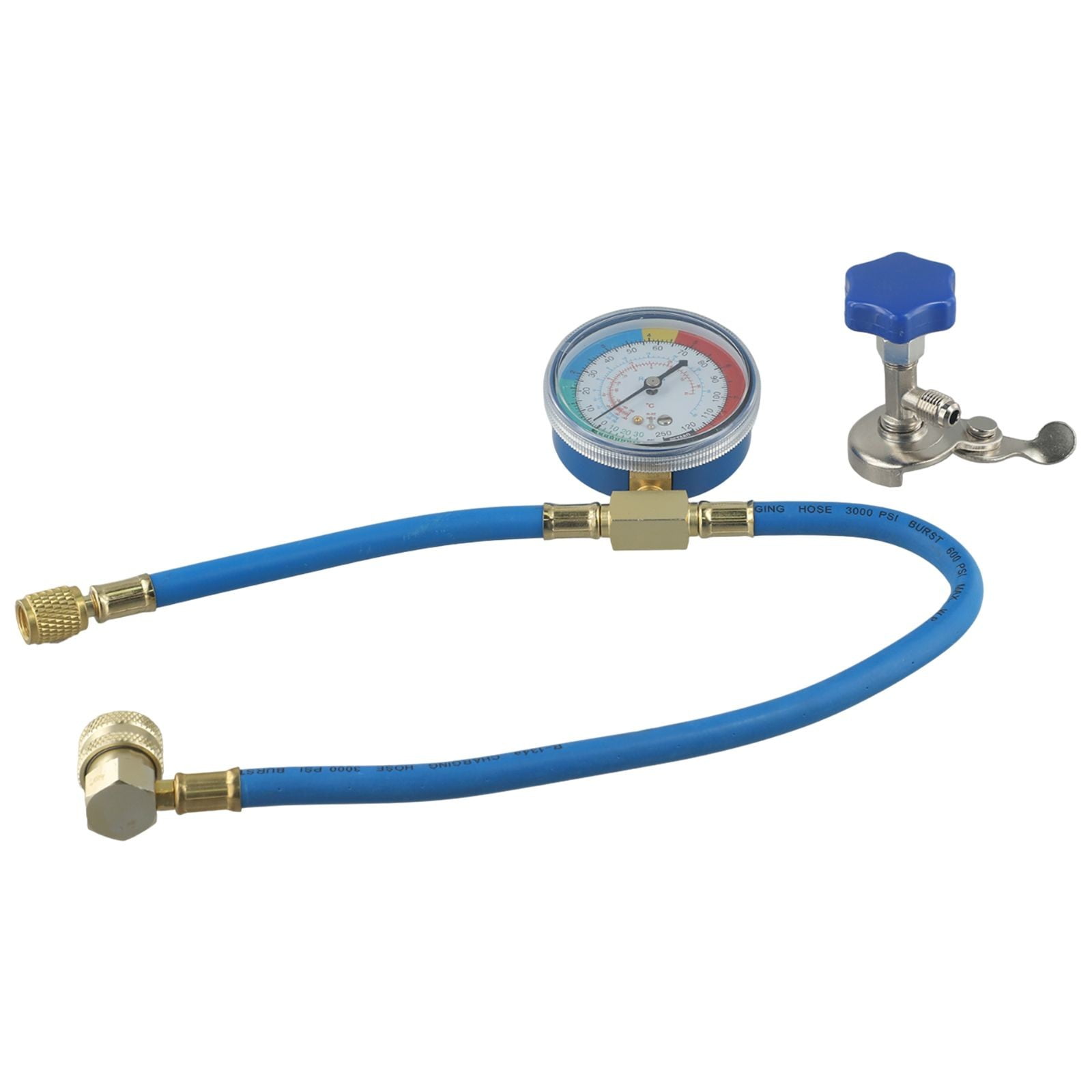 Newest Brass Rubber Car A/C R134A Charging Pipe Recharge Hose Kit With ...