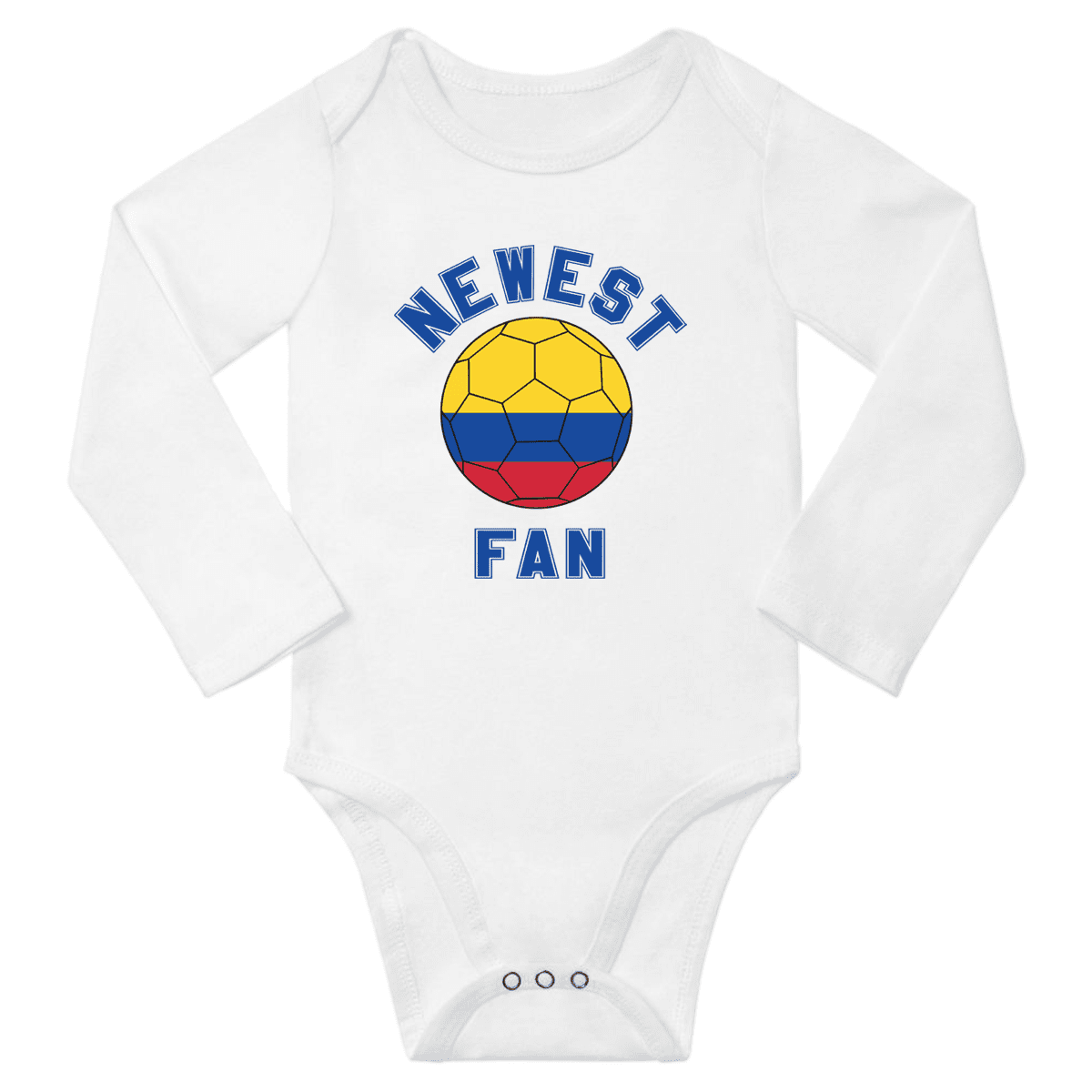 Newest Colombia Soccer Football Fan Baby Long Sleeve Rompers (White, 18 ...
