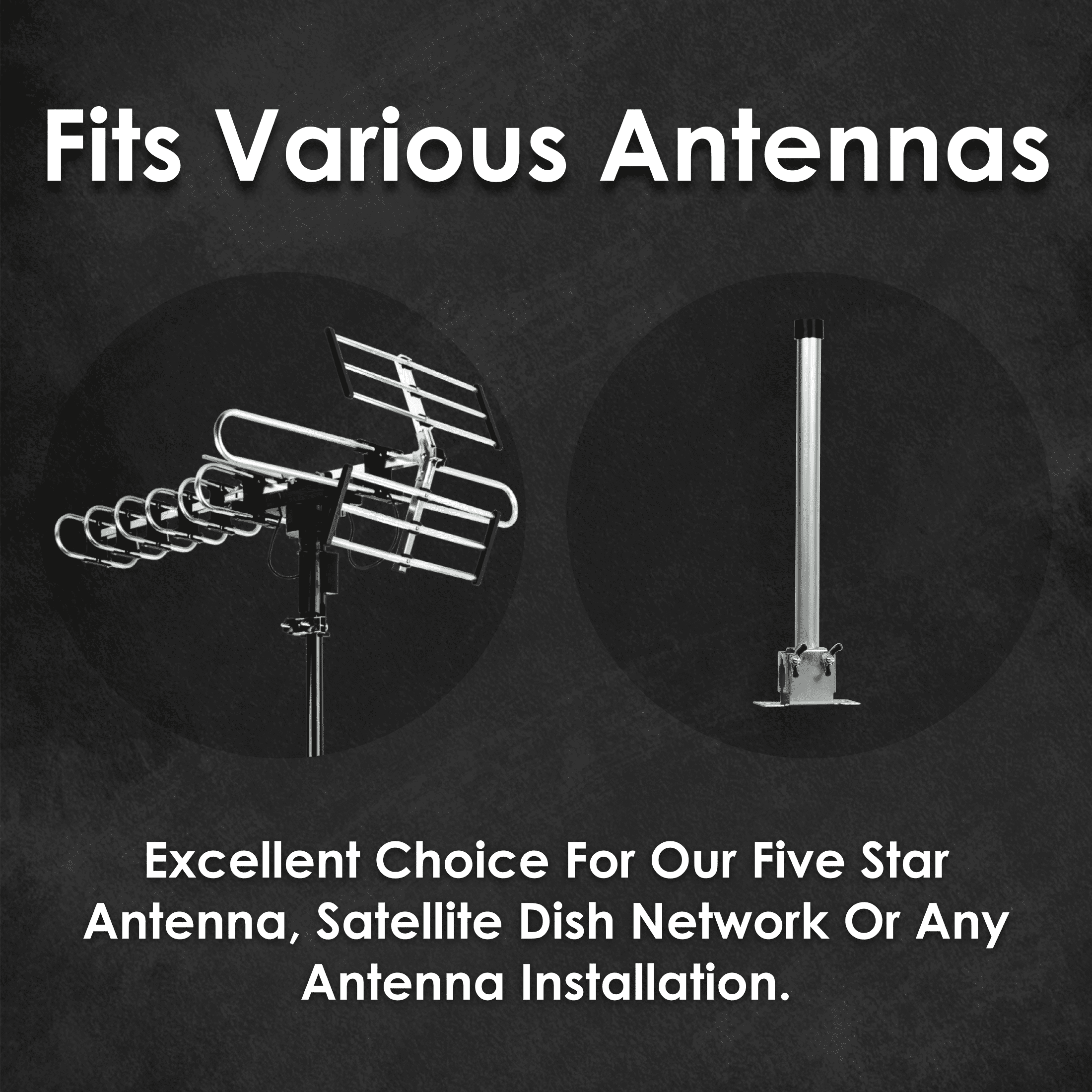 Newest Five Star Adjustable TV Antenna Mount Kit - Weatherproof, High ...