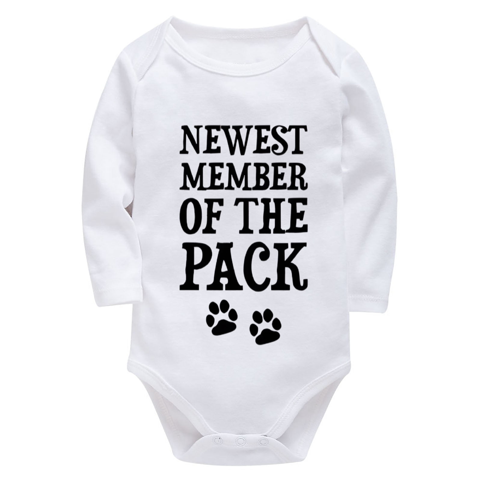 Newest Member Of The Pack Newborn Girls Outfits Long Sleeve Take Home ...