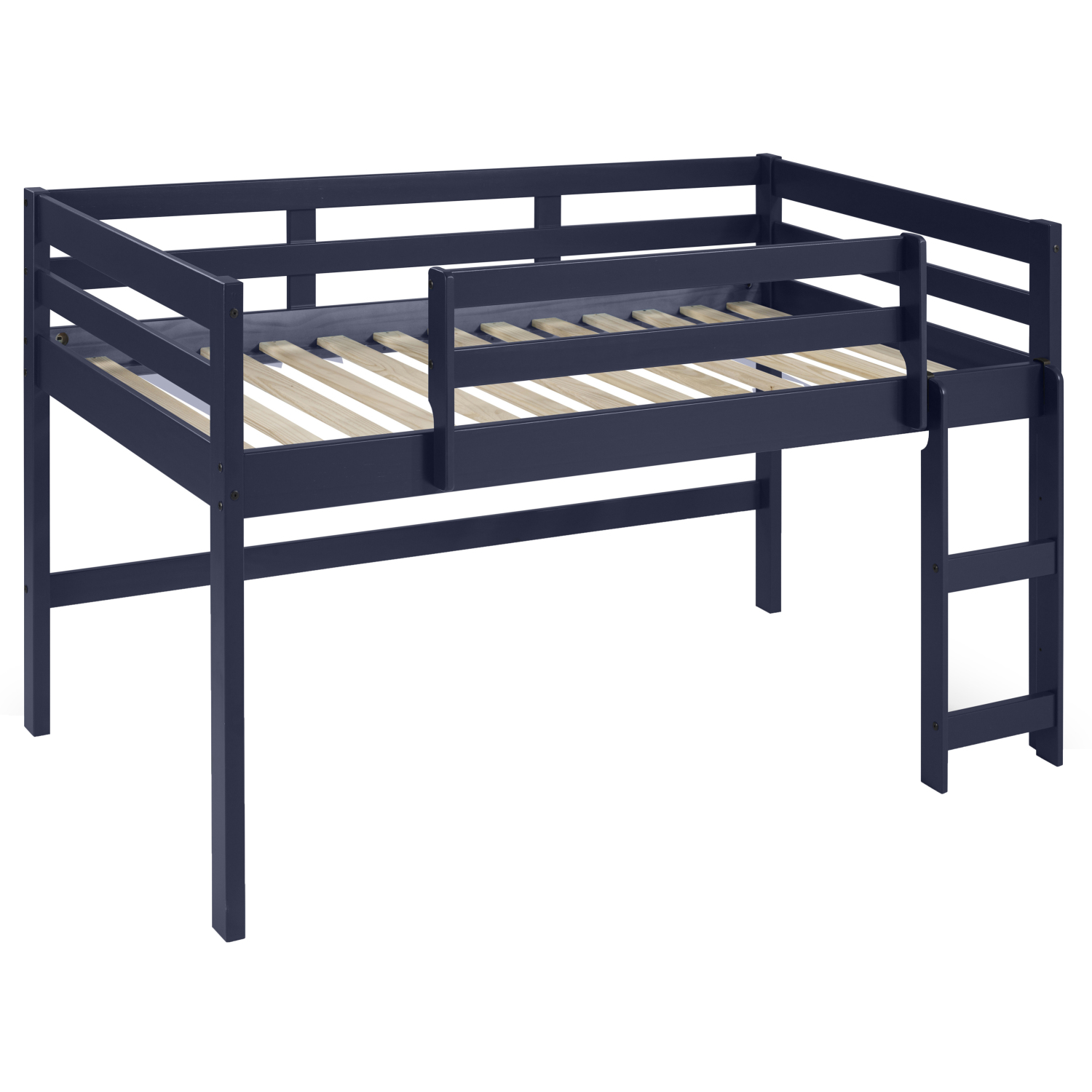 Newest Navy Blue Twin Loft Bed with Reversible Ladder - Walmart.com