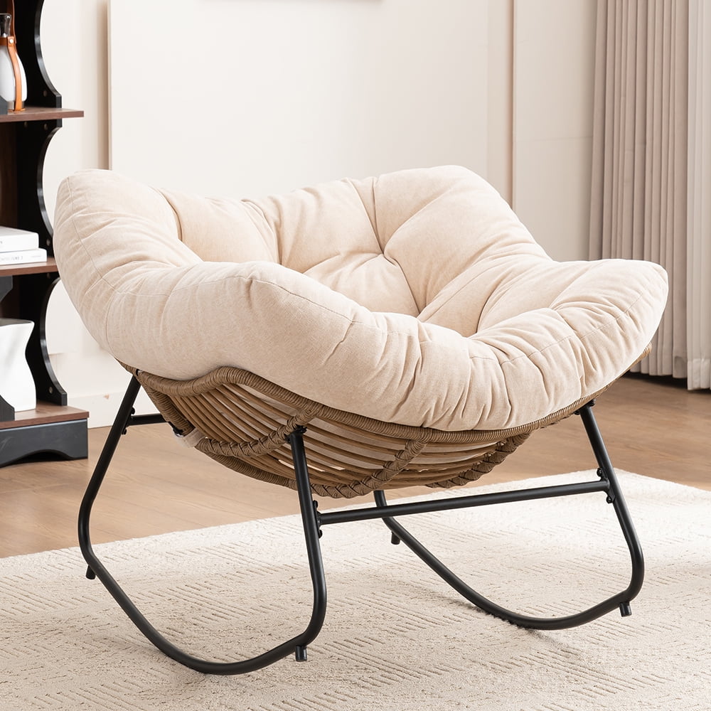 Newest Rocking Chair, Chenille Upholstered Accent Chair, Modern Nursery ...