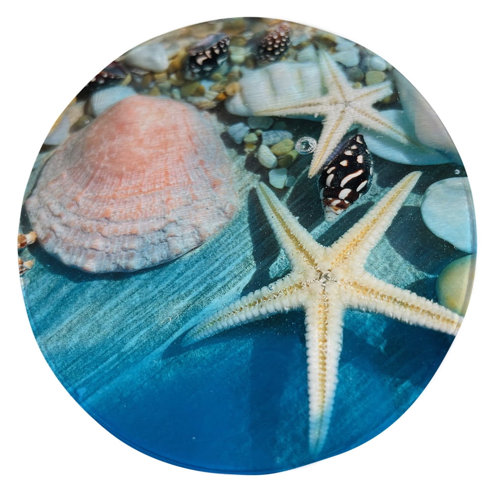 Newest Round Carpet Beach Beautiful Shells Pattern 3D Printed Rug ...