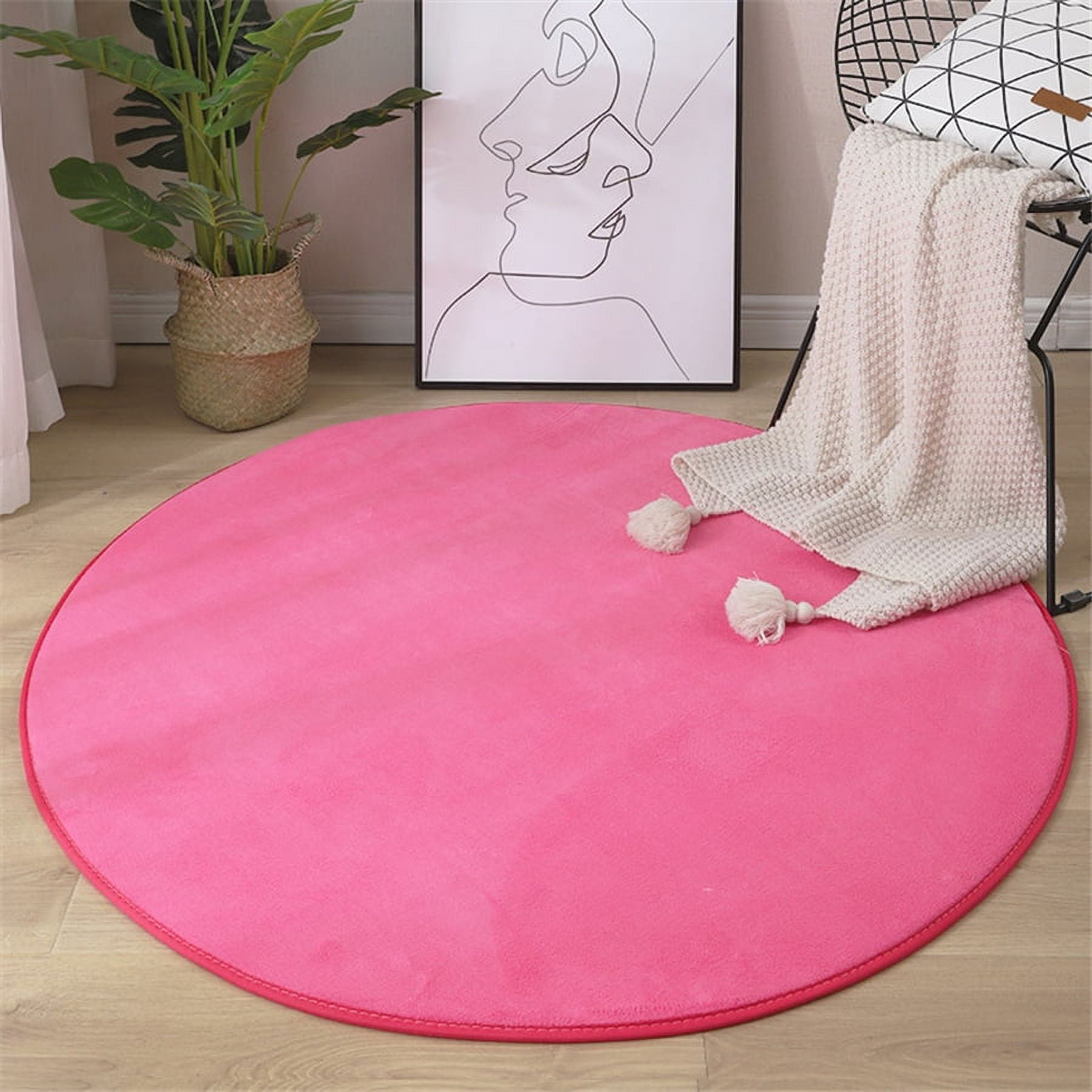 Newest Round Coral Velvet Carpet Color Water Absorption Sofa Carpet Memory Foam For Bedroom ...