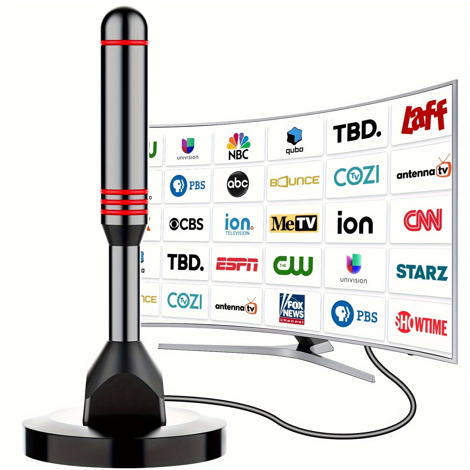 [Newest TV Antenna, 360° Reception] 2024 Newest TV Antenna - Indoor ...