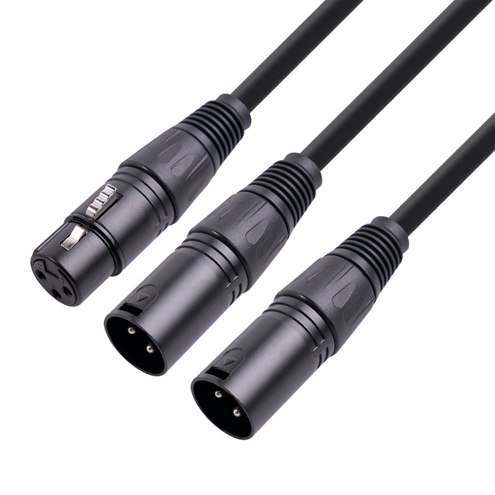 Newest Universal 50cm XLR Female To Dual XLR Male Y Splitter Cable Foil ...