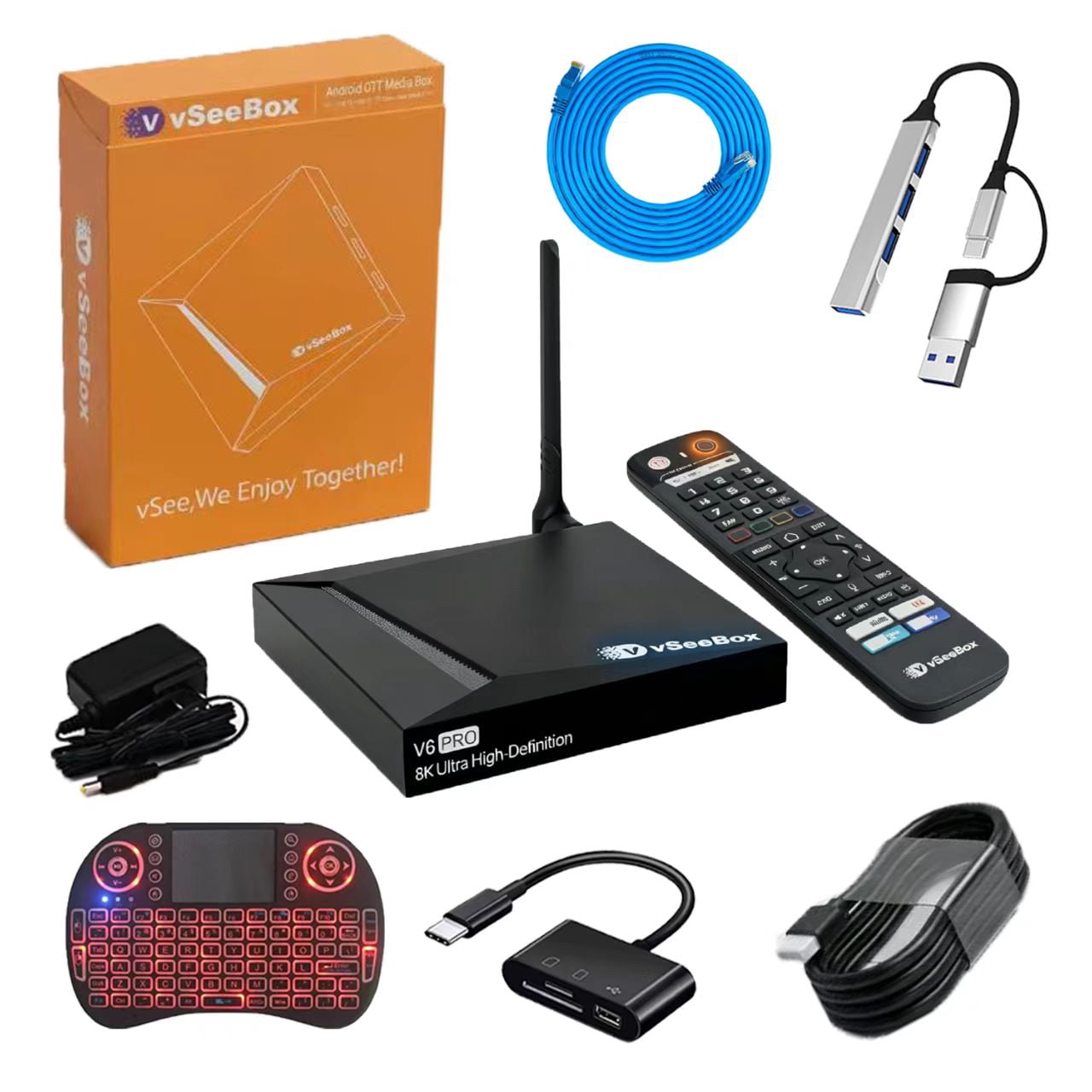 Newest Vseebox V5 Pro Android TV Box 2024-2025 Fully,4G RAM+32G ROM TV ...