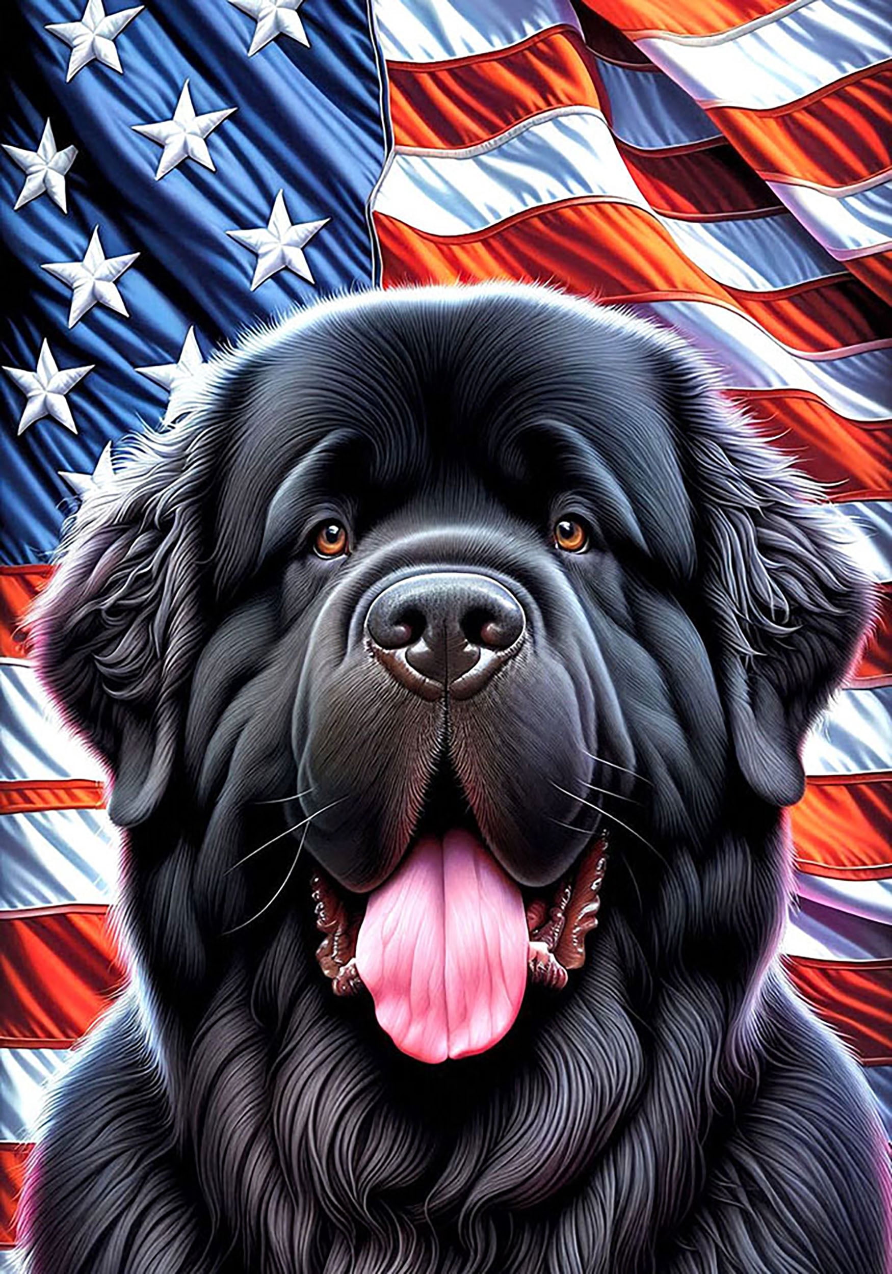 Newfoundland - Best of Breed DCR Patriotic III Outdoor Garden Flag ...