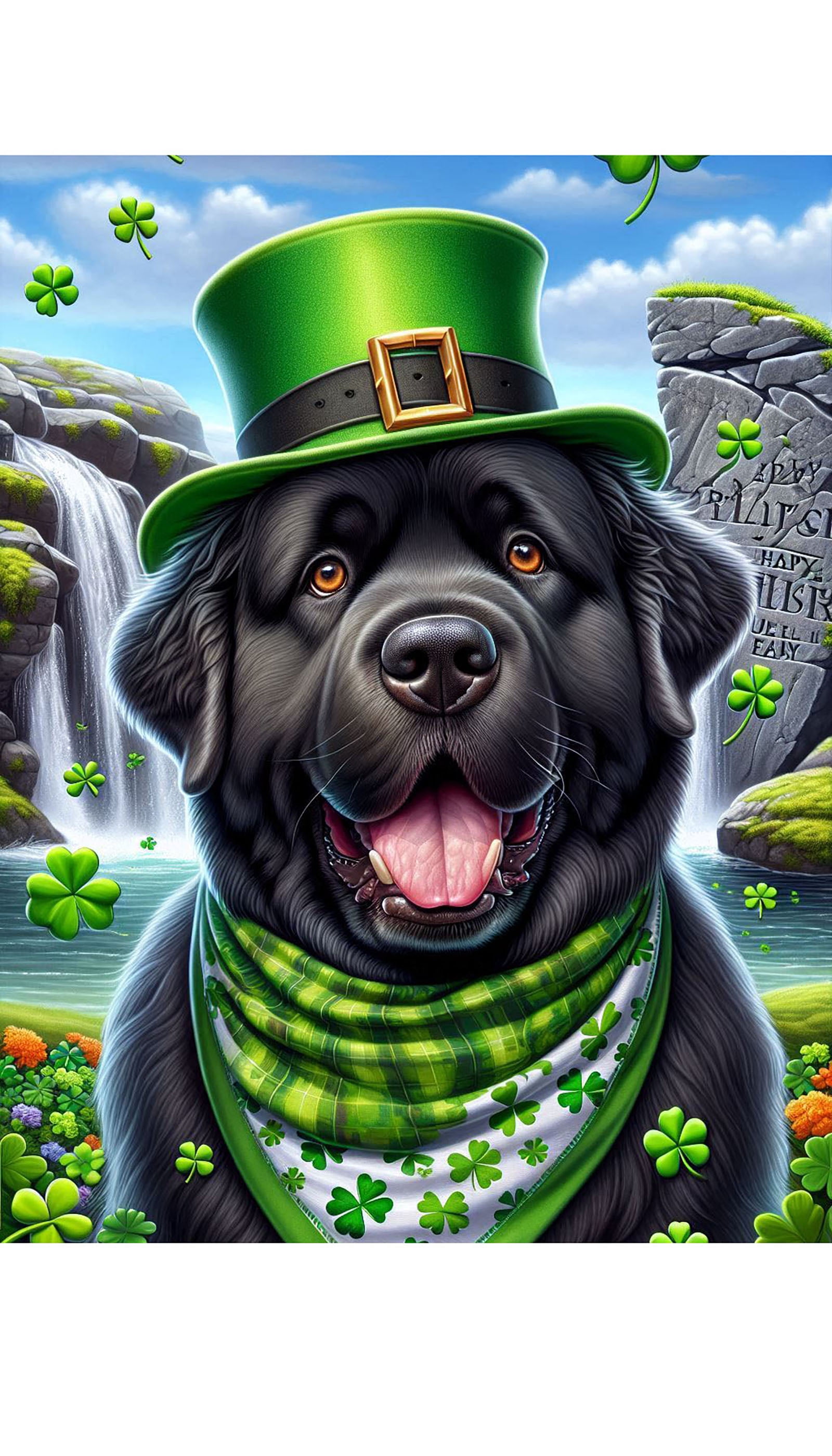 Newfoundland - Best of Breed DCR Saint Patricks Day Garden Flag 12" x ...