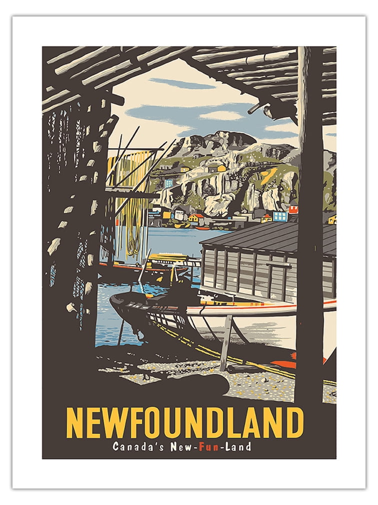 Newfoundland - Canada’s New Fun Land - Vintage Travel Poster c.1949 ...