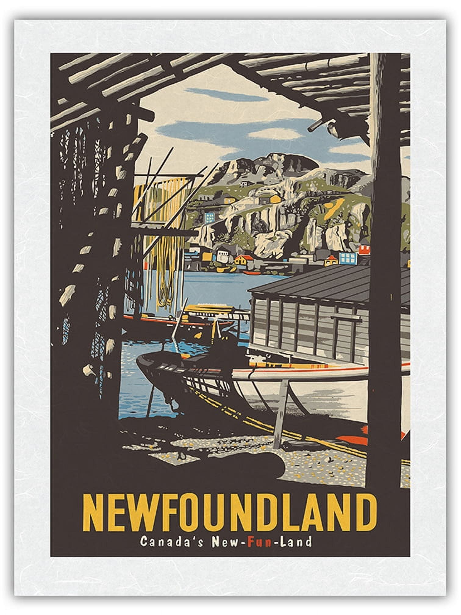 Newfoundland - Canada’s New Fun Land - Vintage Travel Poster c.1949 ...