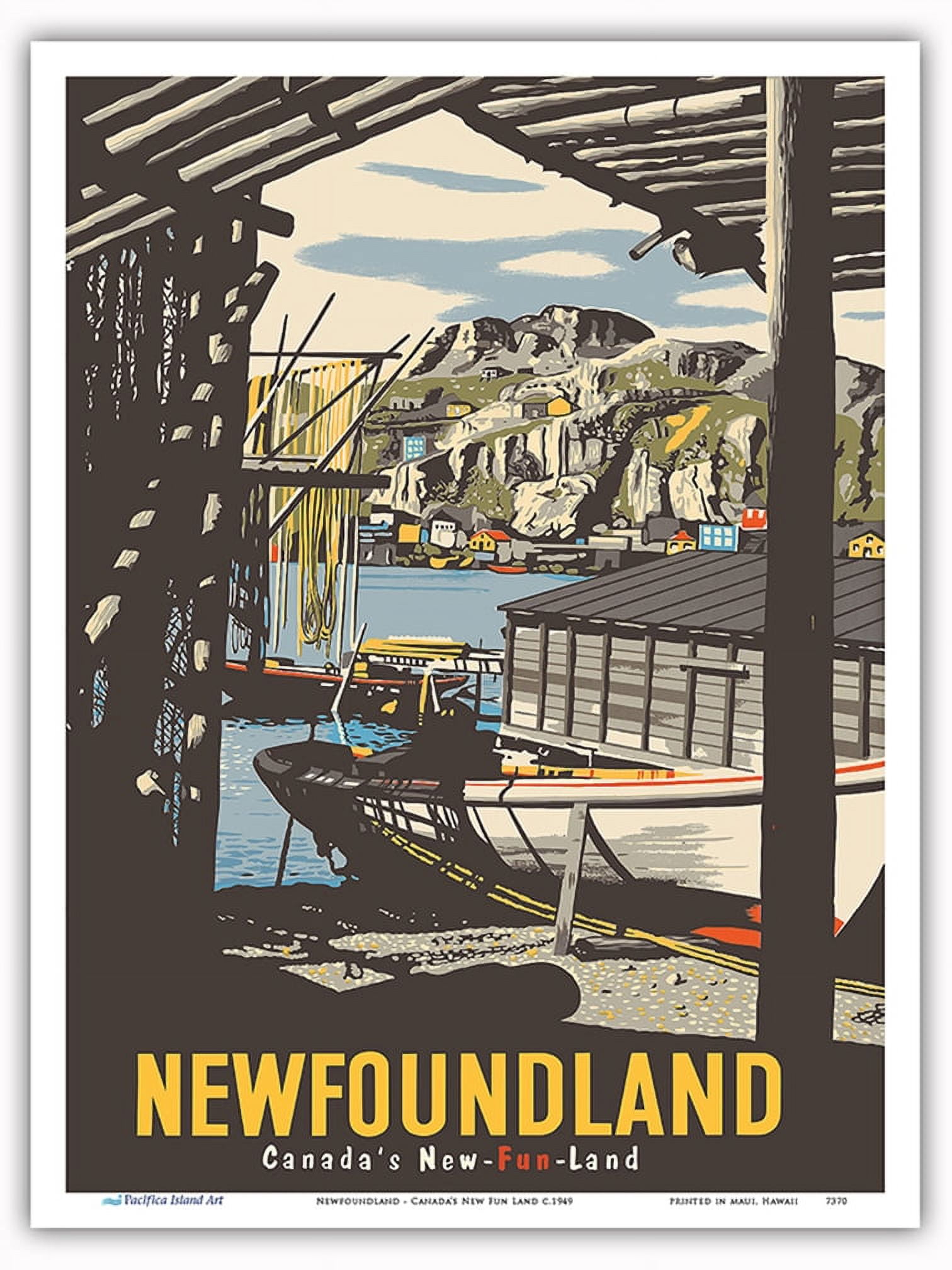 Newfoundland - Canada’s New Fun Land - Vintage Travel Poster c.1949 ...