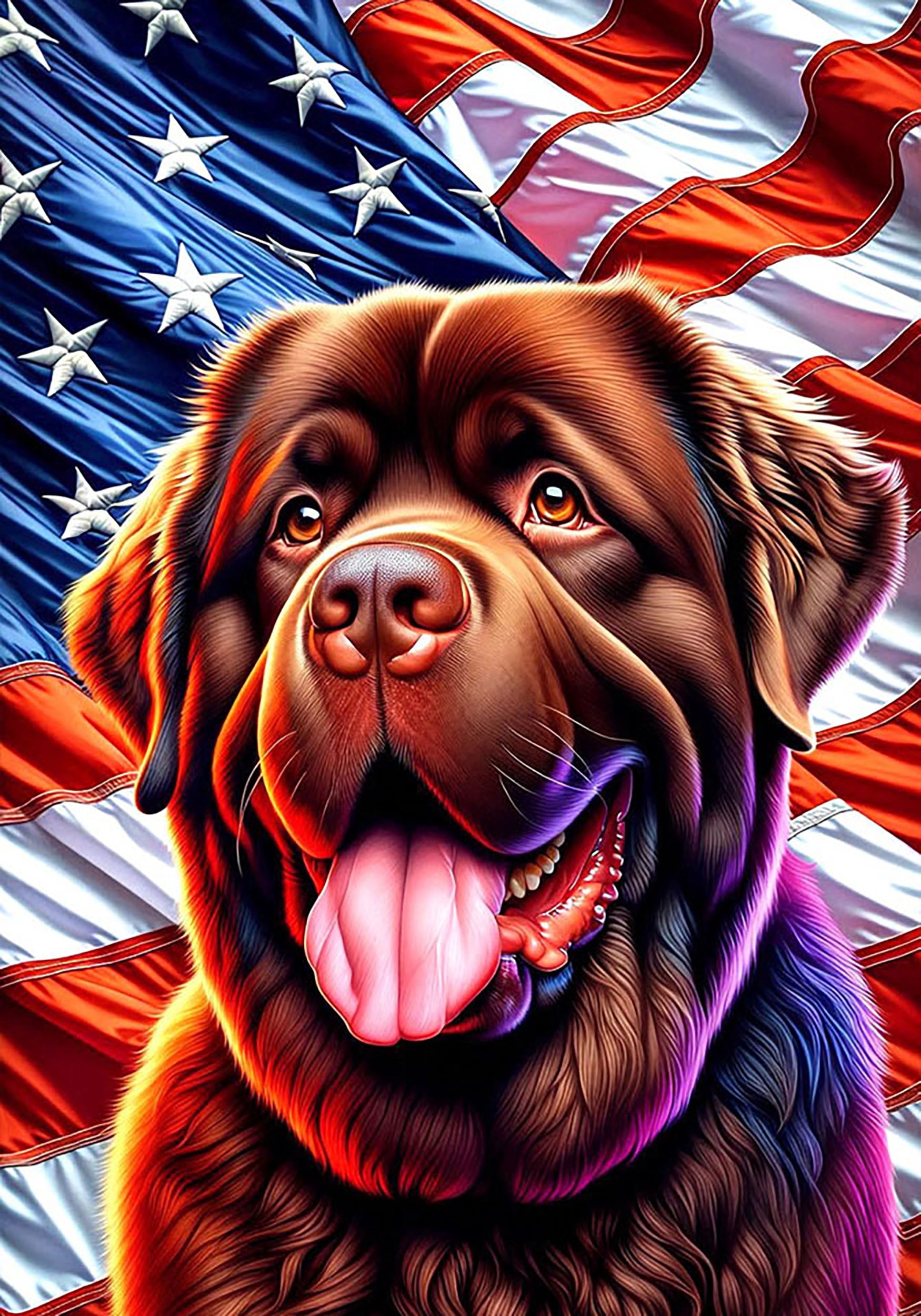 Newfoundland Chocolate - Best of Breed DCR Patriotic III Outdoor Garden ...