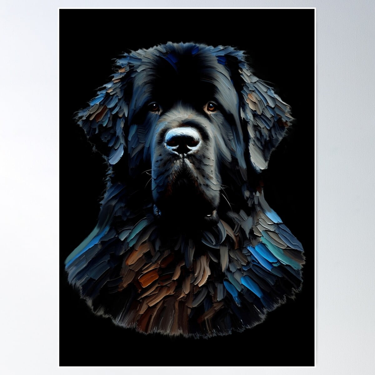 Newfoundland Dog 1 Poster Wall Art, Modern Wall Decor For Living Room ...