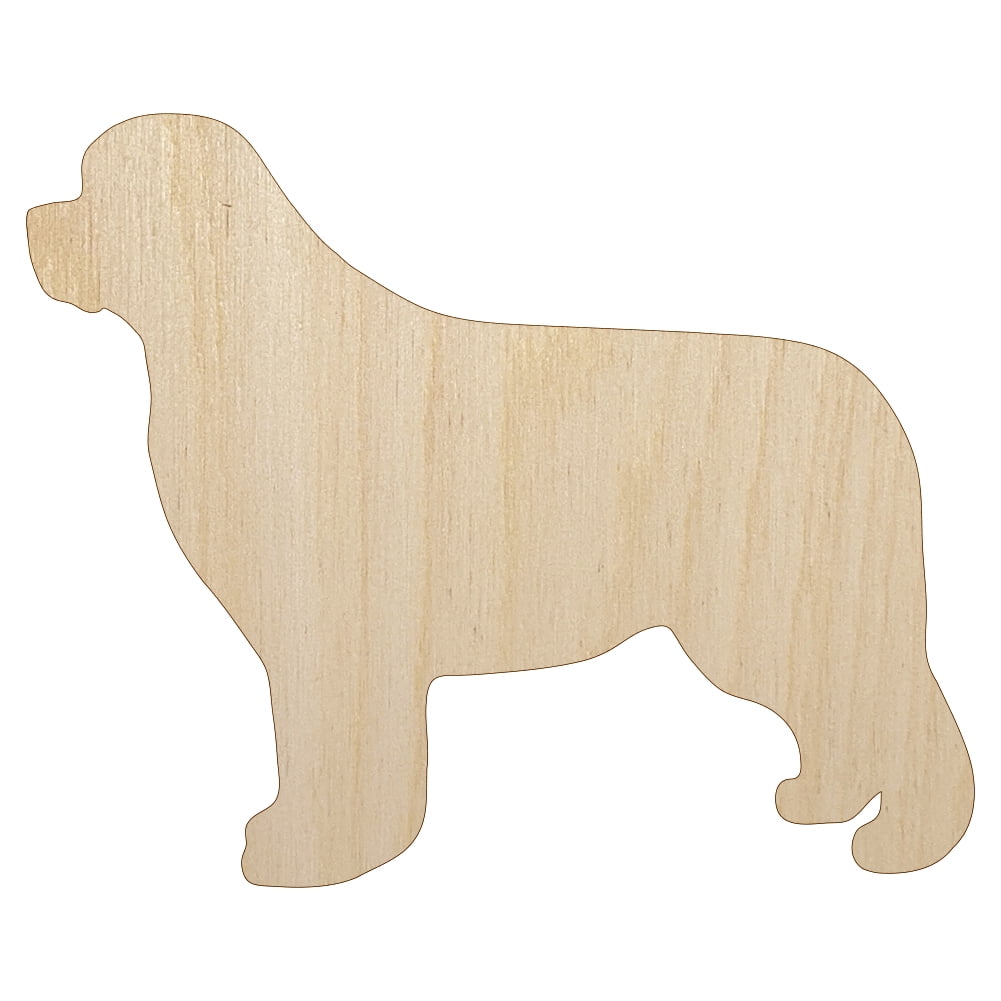 Newfoundland Dog Solid Wood Shape Unfinished Piece Cutout Craft DIY ...