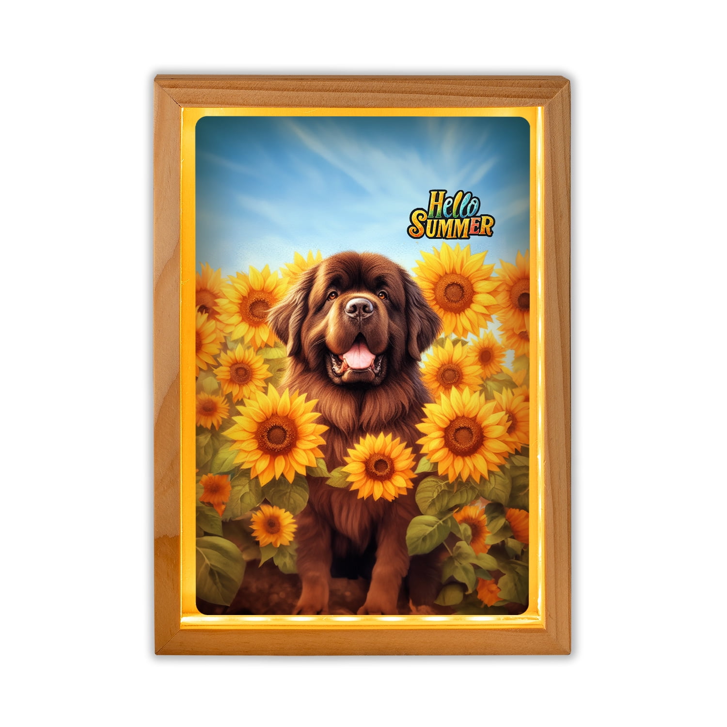 Newfoundland Hello Summer Sunshine Sunflowers Spring Retro Vintage ...