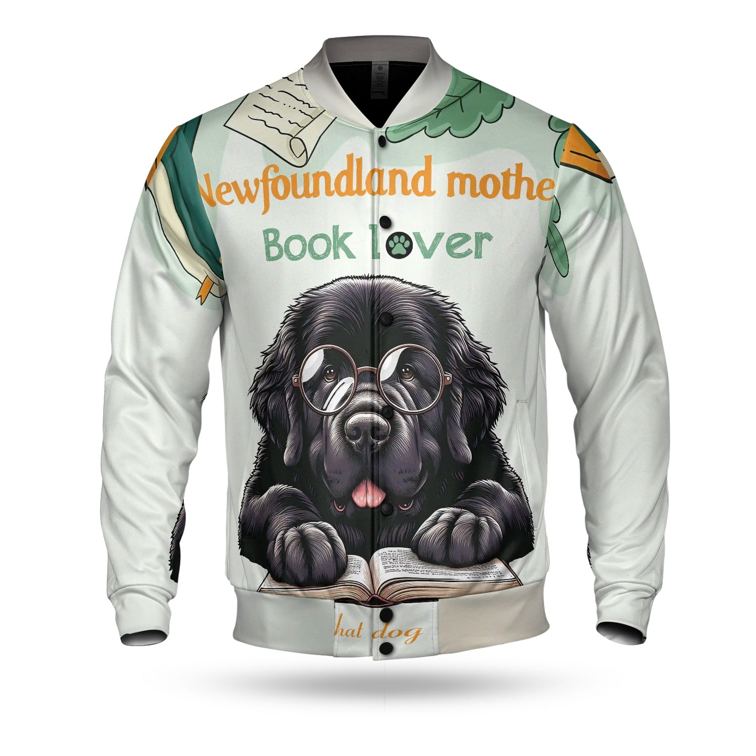 Newfoundland Mother Book Lover Living That Dog Mom Life Happy Mother's ...