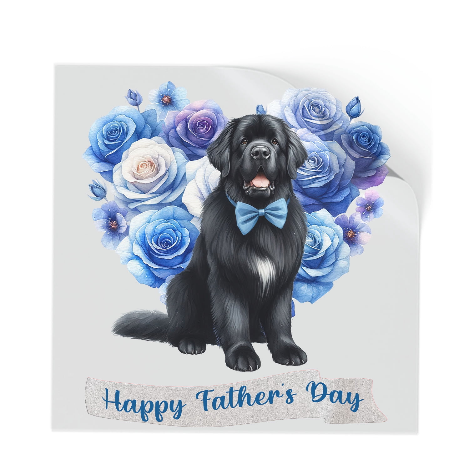 Newfoundland Proud Dad Happy Father's Day Cutout Transfer Sticker ...