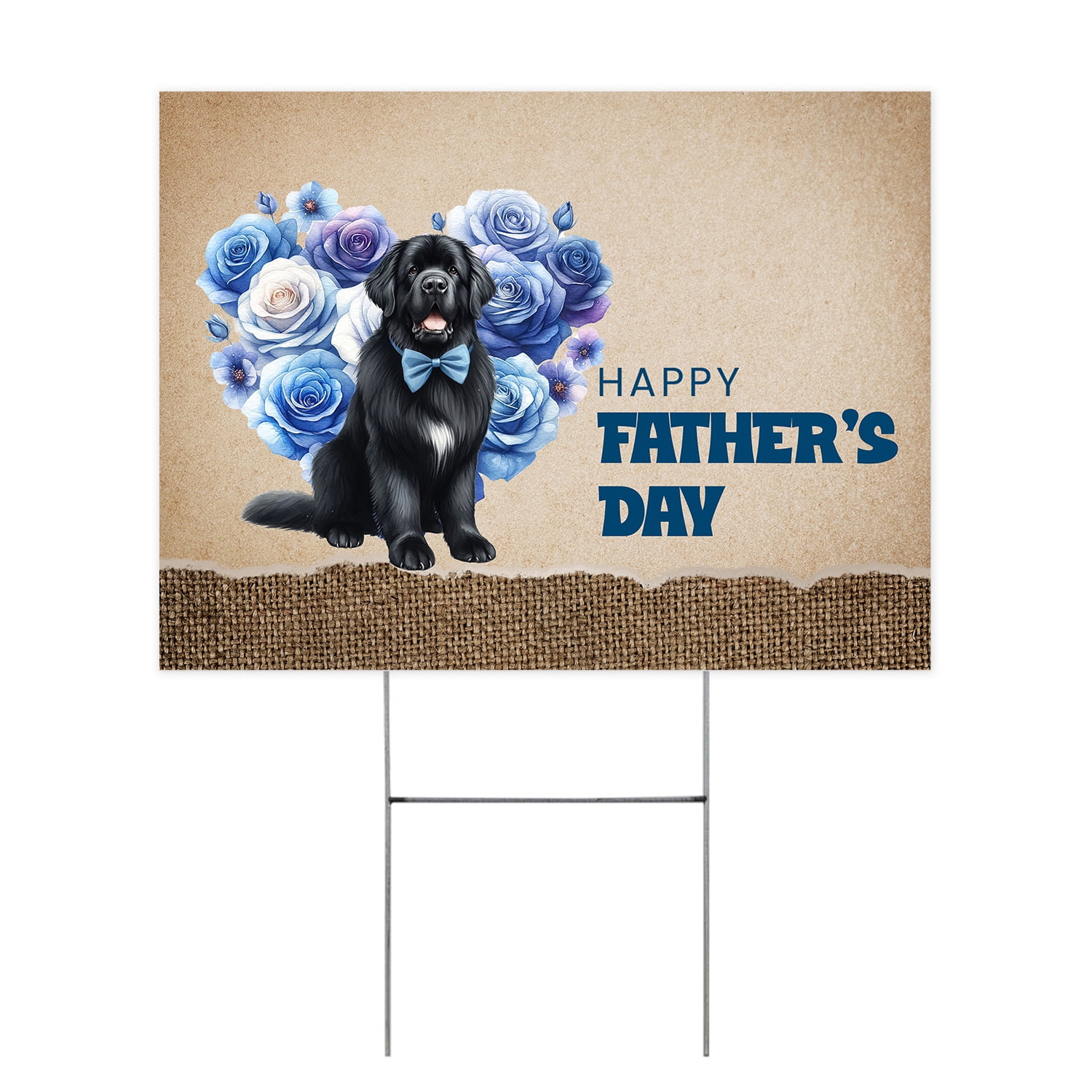 Newfoundland Proud Dad Happy Father's Day Yard Sign Newfie Dog Lover ...