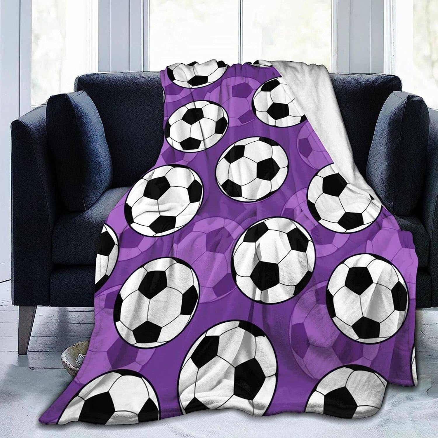 Newhomestyle 3D Flannel Plush Throw Blanket, 60"x50" Football Pattern ...