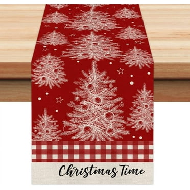 Newhomestyle Christmas Cardinal Table Runner, Buffalo Plaid, Xmas Decor ...