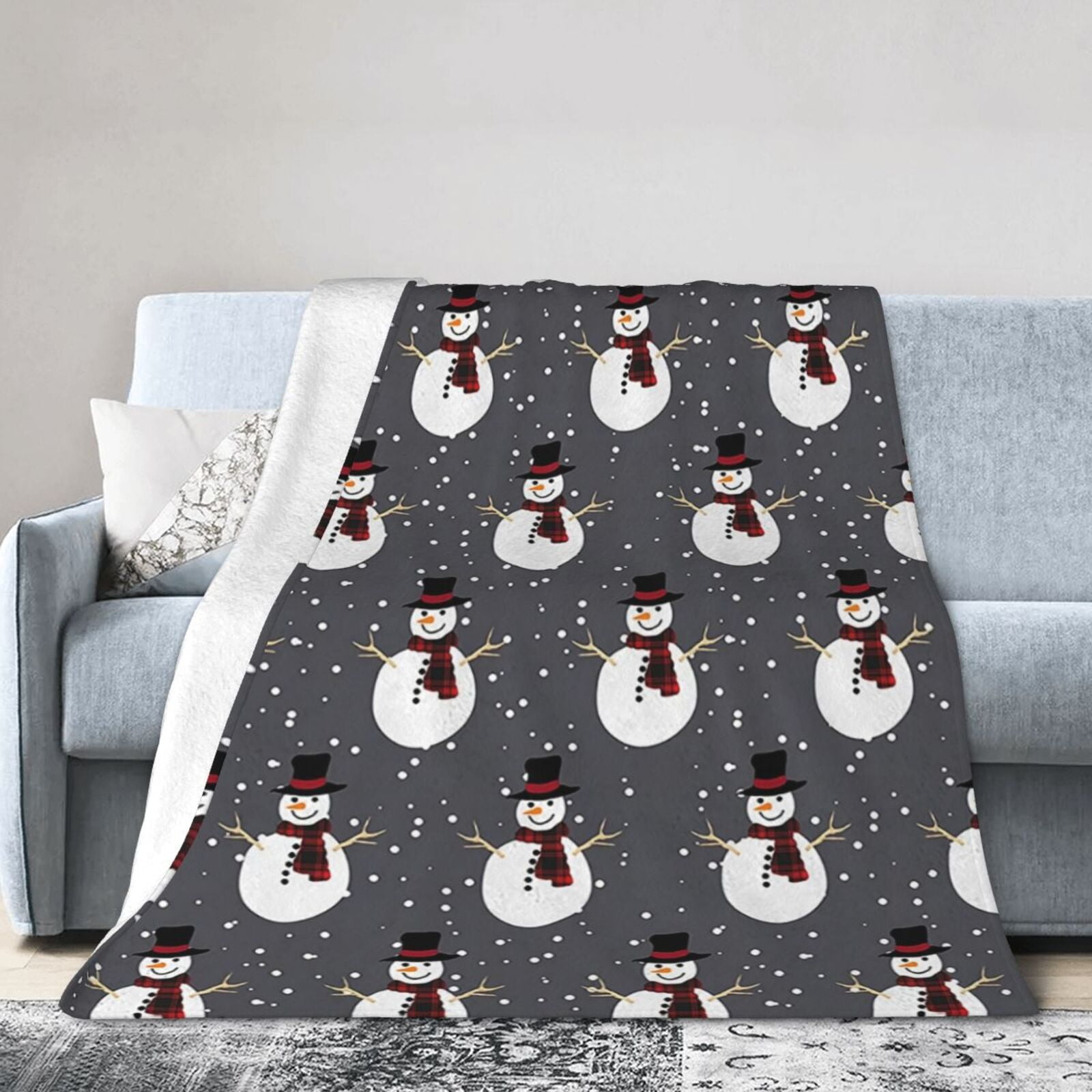 Newhomestyle Christmas Snowman Throw Blanket, Christmas Holiday Theme ...