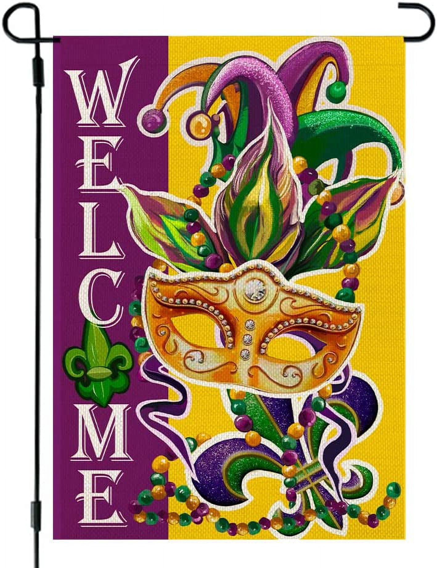 Newhomestyle Mardi Gras Garden Flag Masquerade Ball 12x18 Inch ...