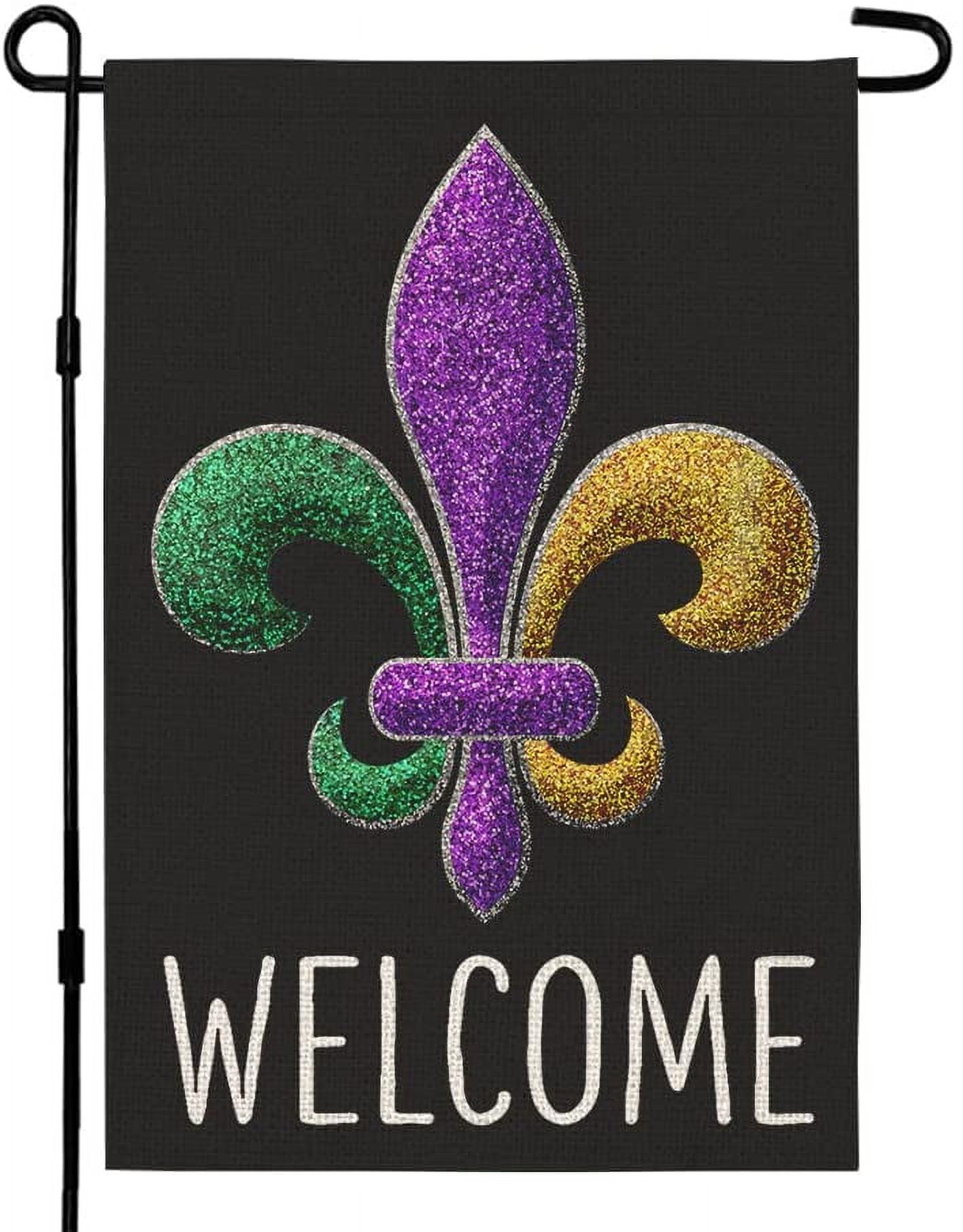 Newhomestyle Mardi Gras Welcome Garden Flag 12×18 Inch Double Sided New ...
