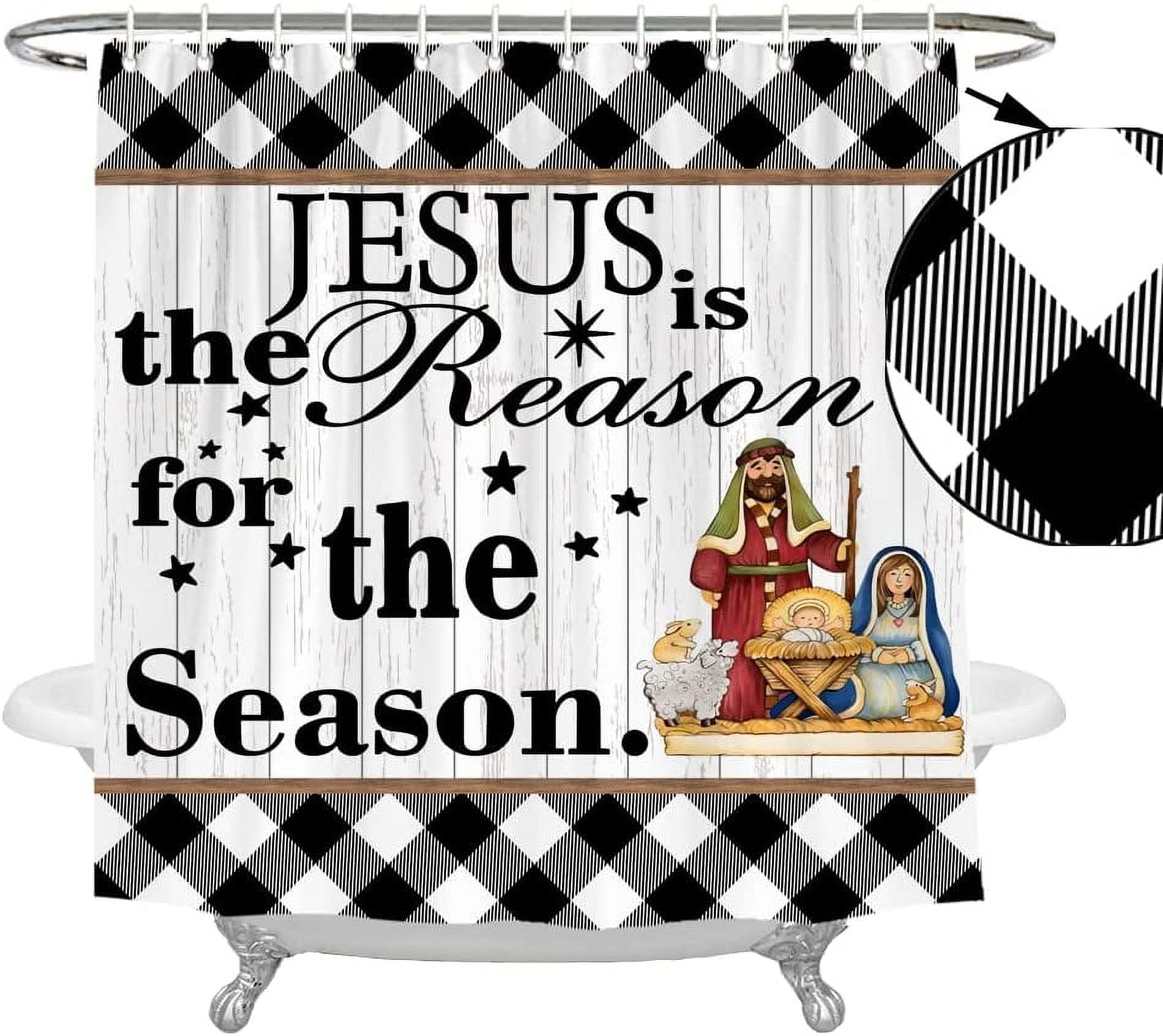 Newhomestyle Merry Christmas Jesus is The Reason for The Season Shower ...